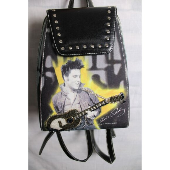 Ashley M | Bags | Vintage Elvis Purse Backpack With Handle And Zipper ...
